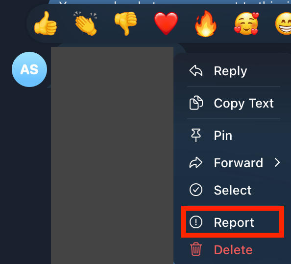 How To Report Someone On Telegram
